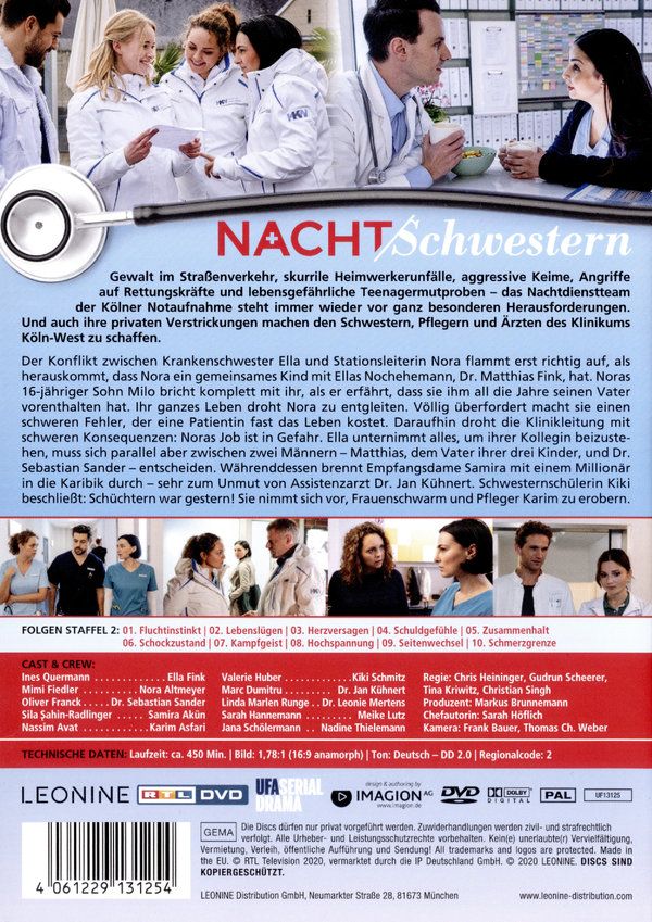 Nachtschwestern Staffel 2 2 Dvds Lesende